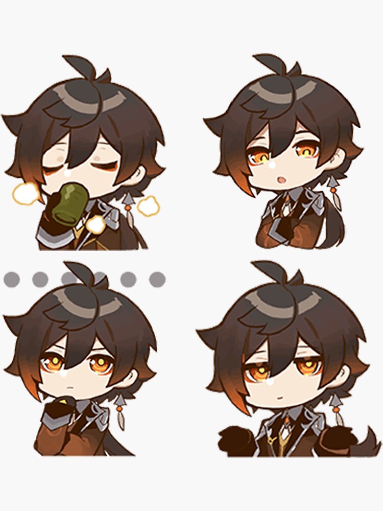 "Chibi Zhongli Genshin Impact" Sticker for Sale by bryanlsx89 | Redbubble