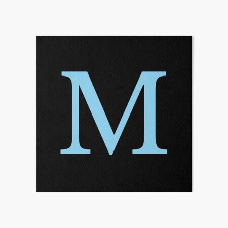 "Letter M - Light Blue Color" Art Board Print for Sale by FunStudio ...