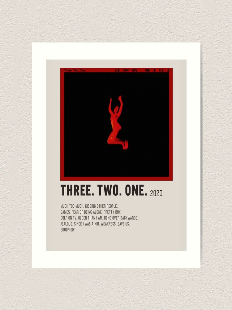 "three. two. one. | lennon stella | aesthetic minimalist poster" Art ...