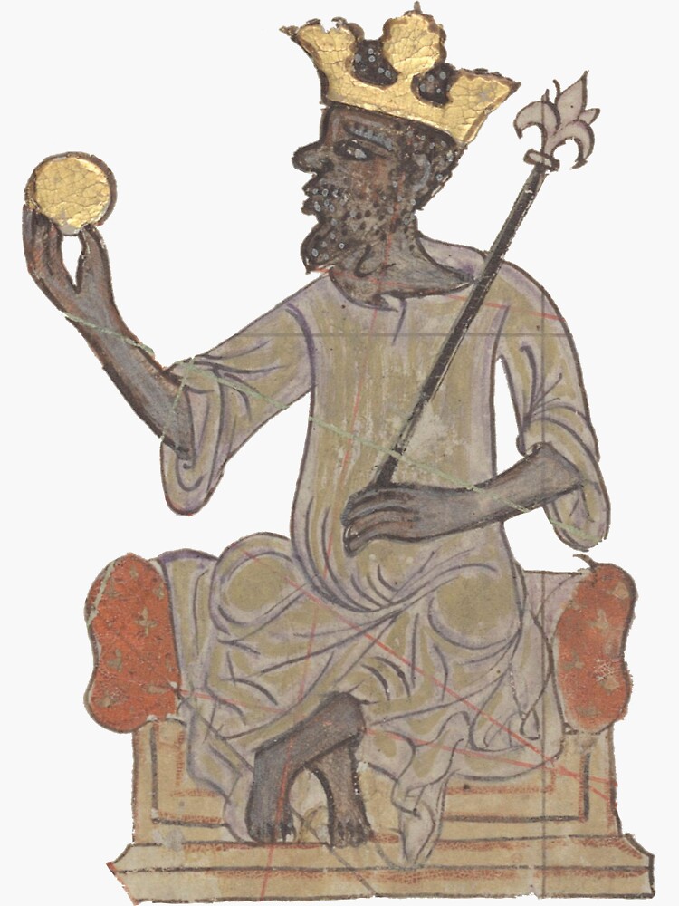 "Mansa Musa (painting)" Sticker for Sale by Cosmonauteur | Redbubble