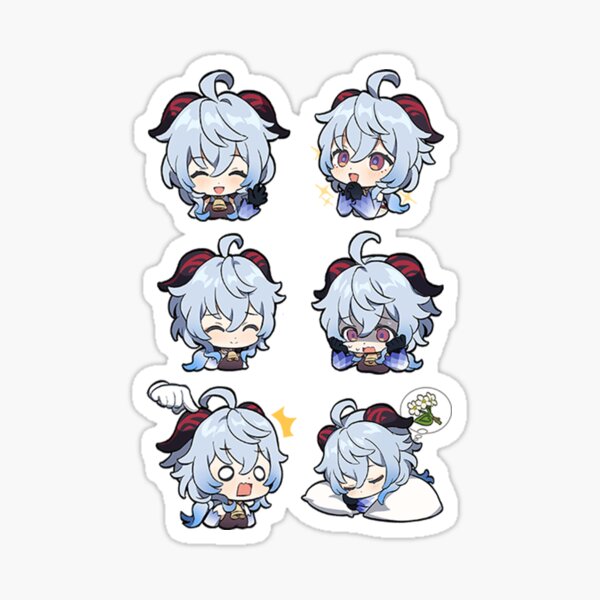"Chibi Ganyu Genshin Impact" Sticker for Sale by bryanlsx89 | Redbubble