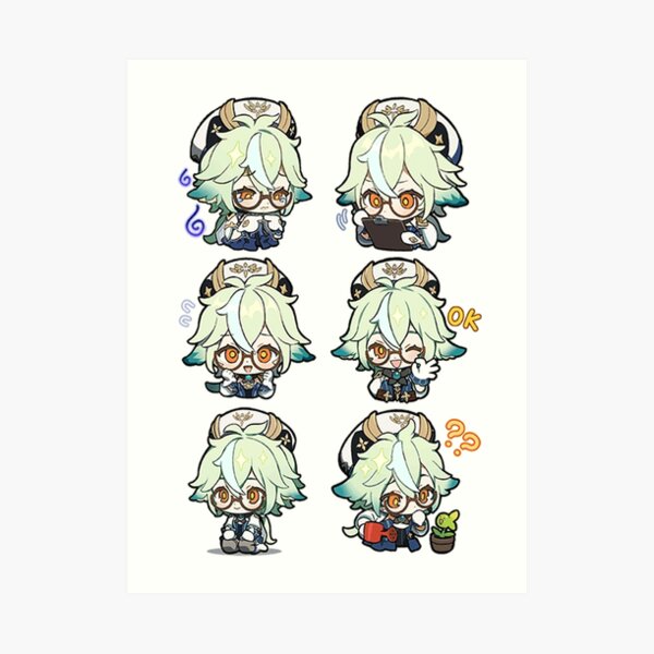 "Chibi Sucrose Genshin Impact" Art Print by bryanlsx89 | Redbubble