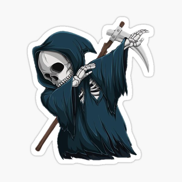 "Grim Reaper Skeleton Doing Dabbing Dance Halloween Character Dabbing ...