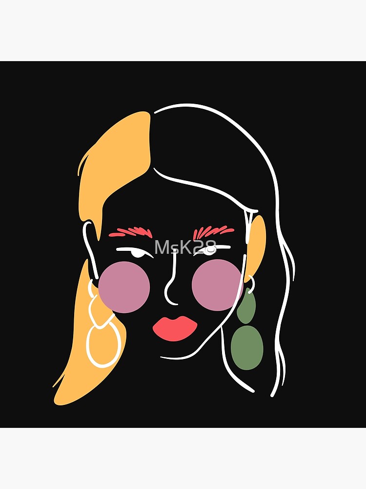 "Sassy Abstract face" Poster for Sale by MsK28 | Redbubble