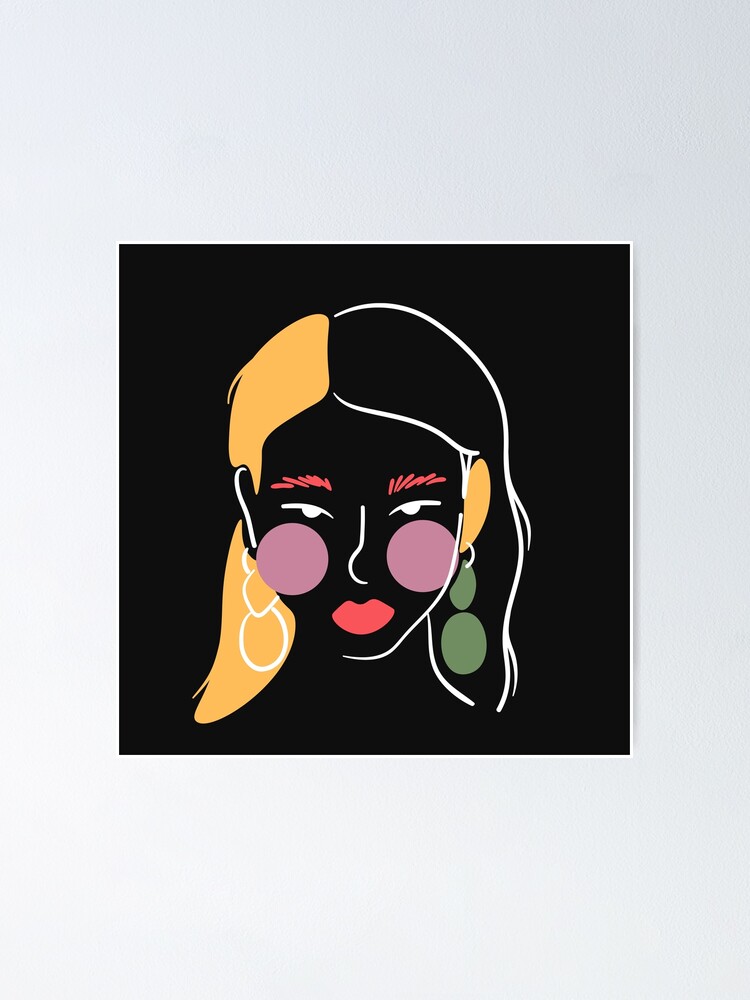 "Sassy Abstract face" Poster for Sale by MsK28 | Redbubble