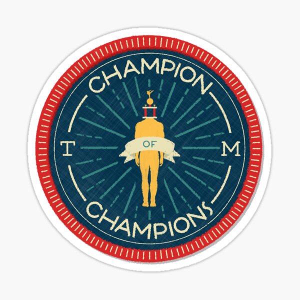"Taskmaster Merit Badge: Champion of Champions" Sticker for Sale by ...