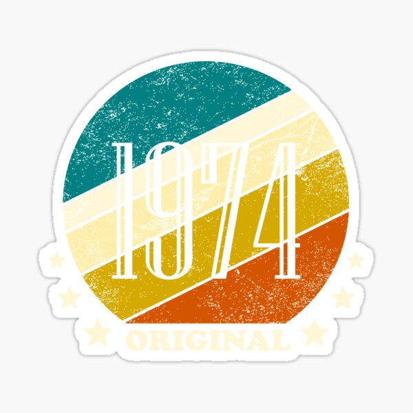 "Original Vintage retro 1974" Sticker for Sale by alviansyah02 | Redbubble