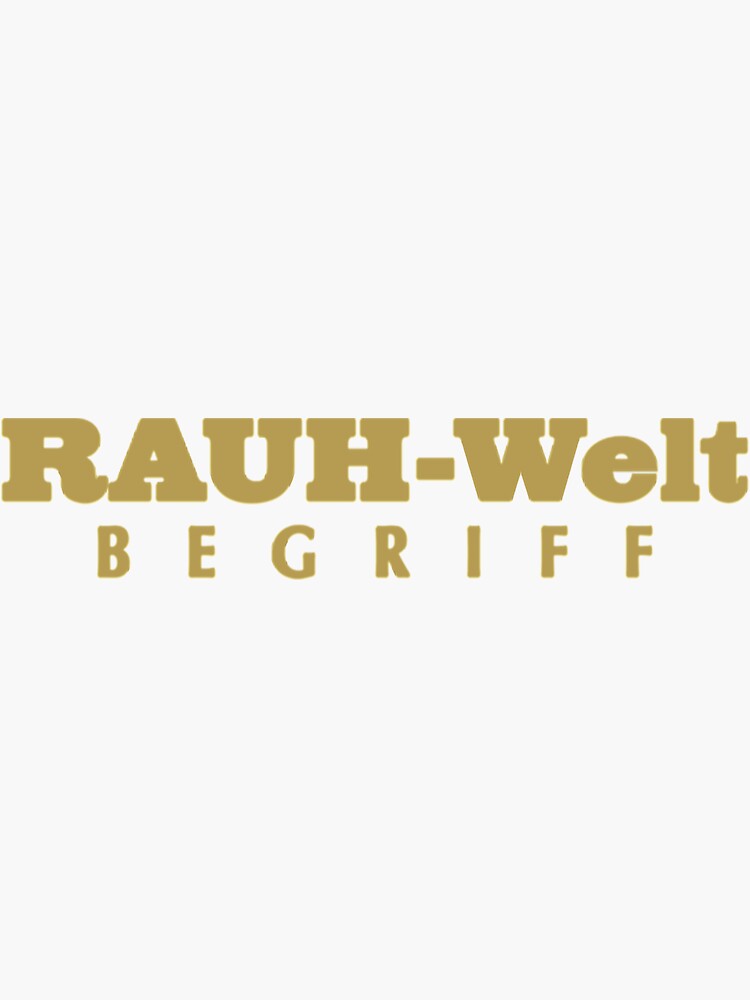 Pegatina for Sale con la obra «Logotipo dorado de RWB Rauh Welt Begriff ...