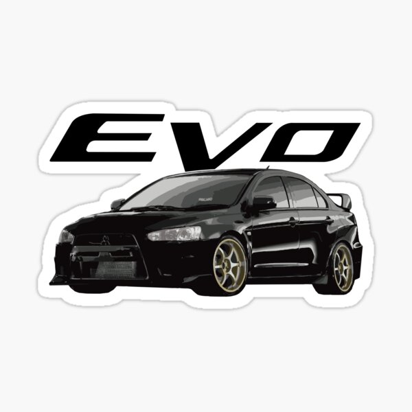 "Evo X 10 Phantom BlacK Advan RG" Sticker for Sale by cowtownCOWBOY ...