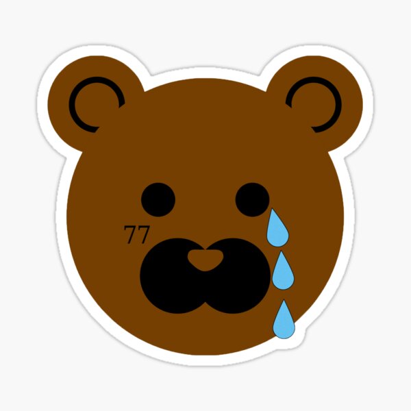"Sad Bear" Sticker for Sale by Sector77 | Redbubble