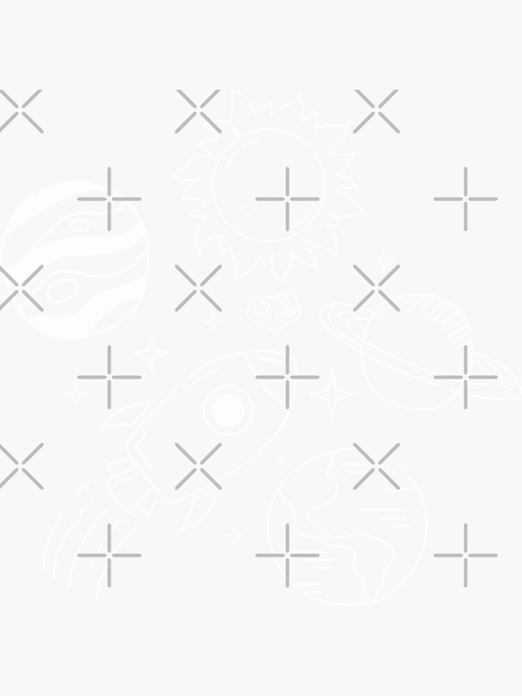 "Easily Distracted By Space White Line Art" Sticker for Sale by ...