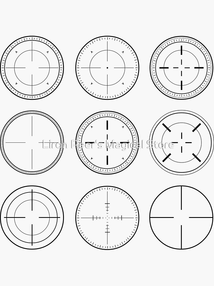 "Sniper Scope Targets" Sticker for Sale by Liron Peer | Redbubble