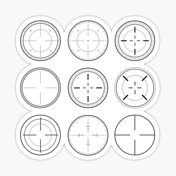 "Sniper Scope Targets" Sticker for Sale by Liron Peer | Redbubble