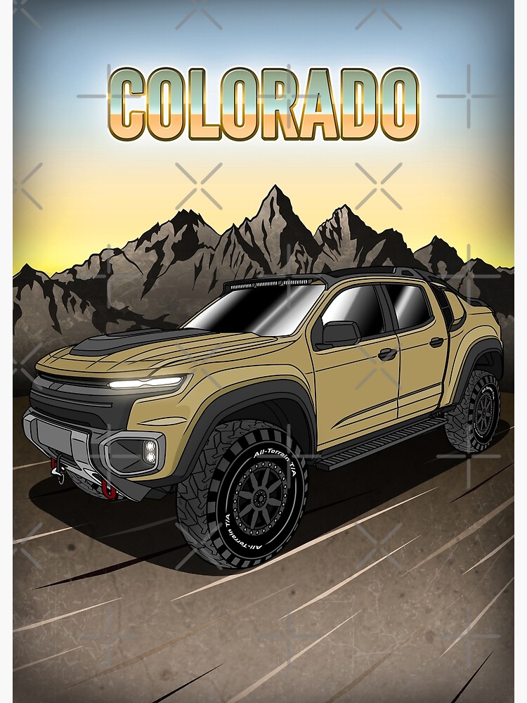 "Chevrolet Colorado ZH2 Pickup Truck Blueprint" Photographic Print by ...