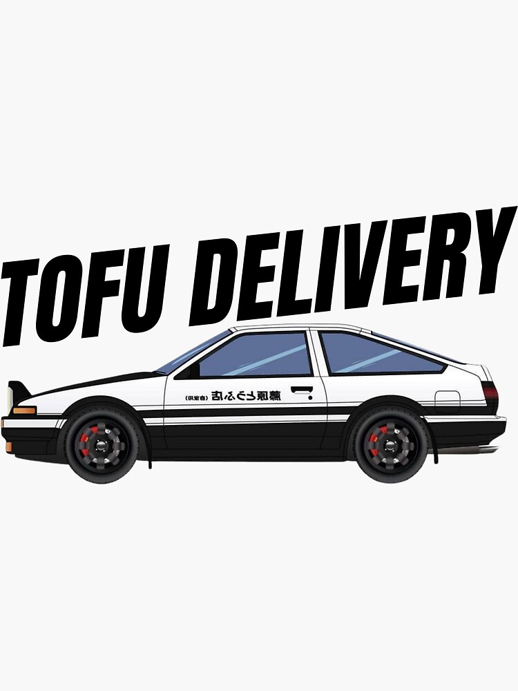 "Tofu delivery Ae86 { initial D }" Sticker for Sale by MOTOSHIFT ...