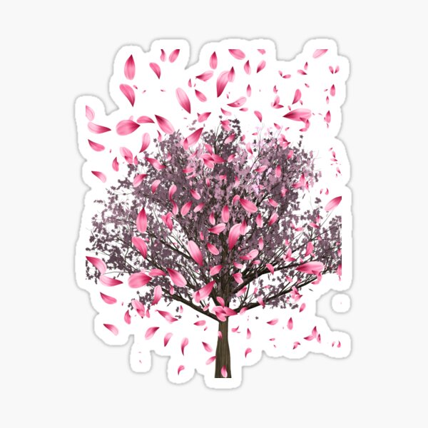 "Cherry blossom tree" Sticker for Sale by SoniTheBest | Redbubble