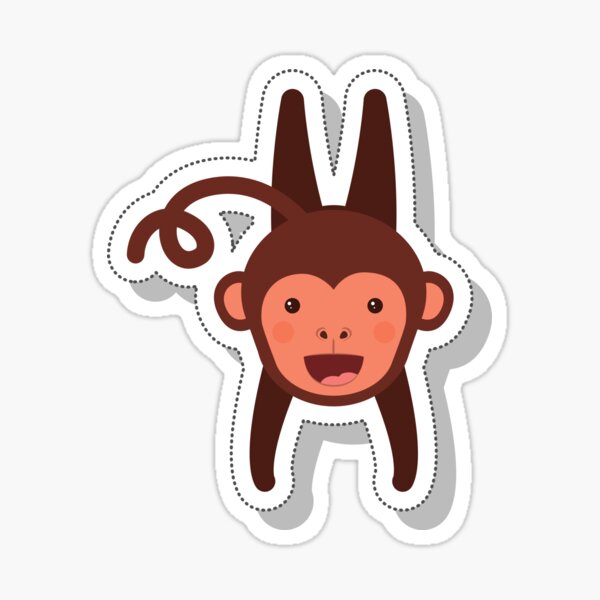 Pegatina «Diseños de monos riendo» de Riya163 | Redbubble