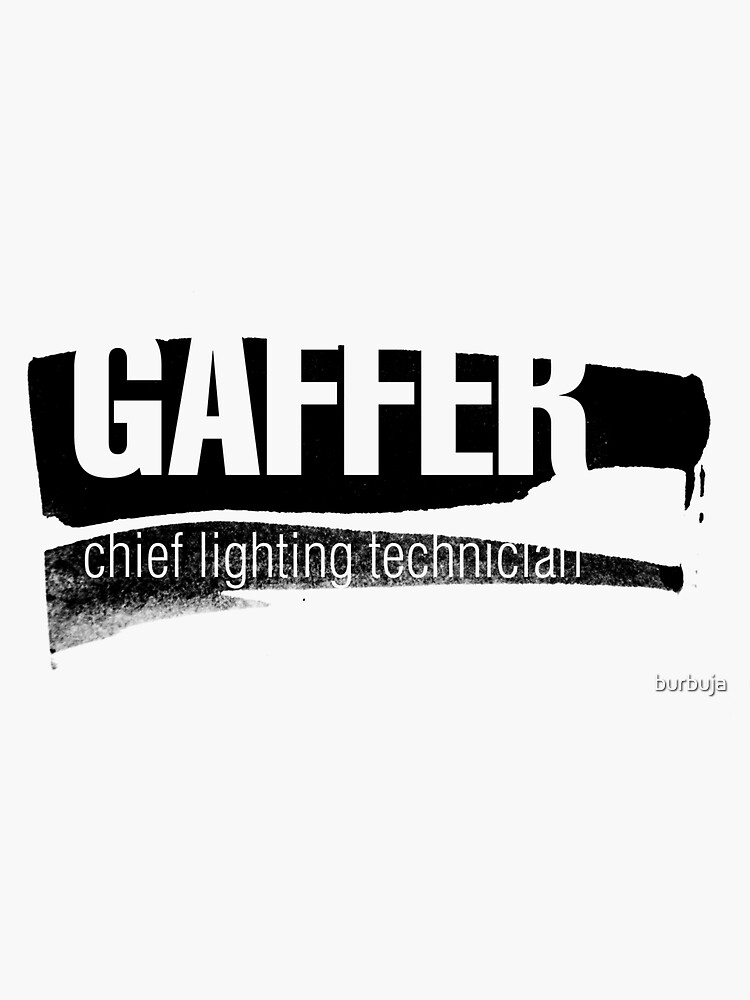 "Film Crew II. Gaffer." Sticker for Sale by burbuja | Redbubble