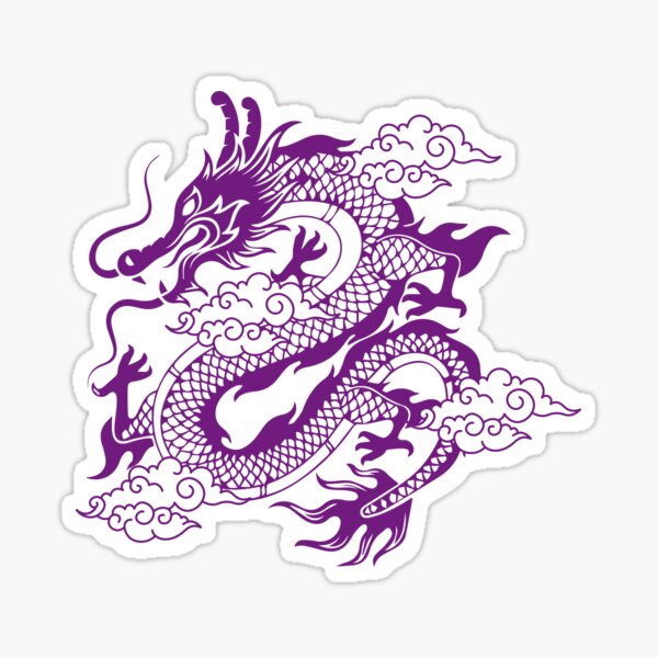 "Y2K Aesthetic Japanese Dragon " Sticker for Sale by Bizzah | Redbubble