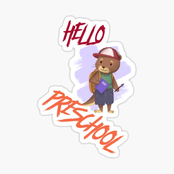 "Hello preschool" Sticker for Sale by FabulousBites | Redbubble
