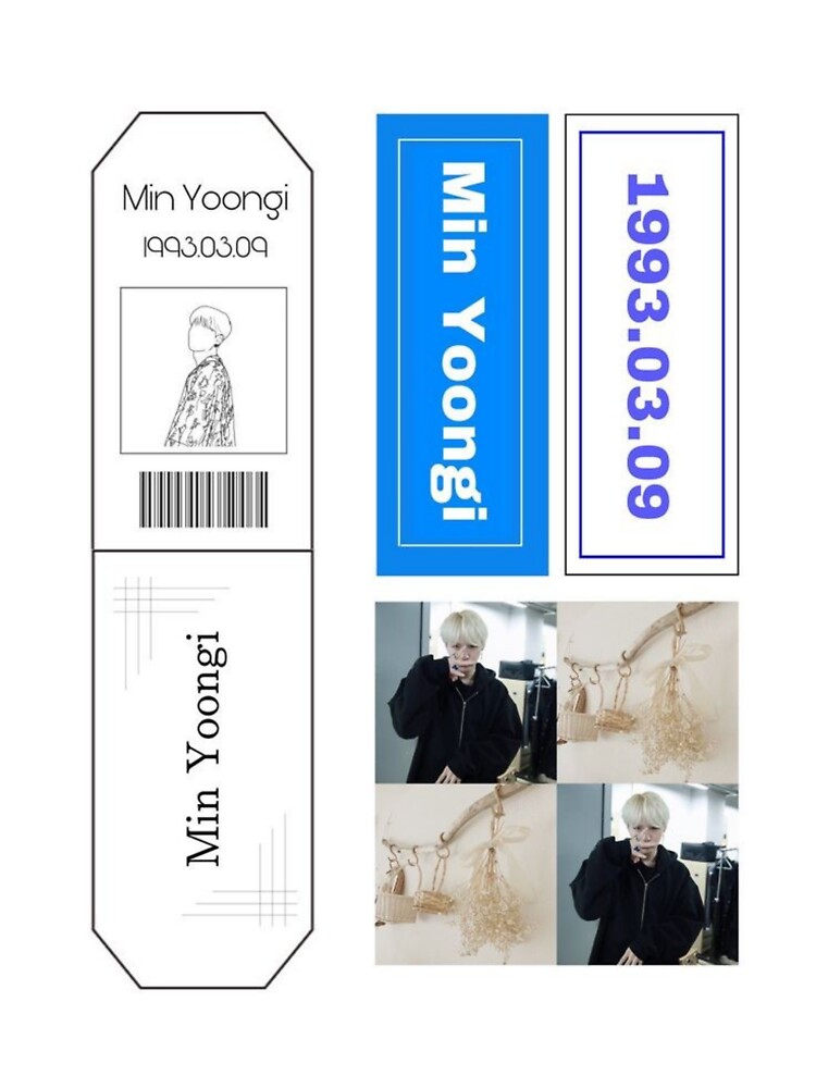 "BTS Min Yoongi Sticker Pack" Sticker for Sale by my07magicshop | Redbubble