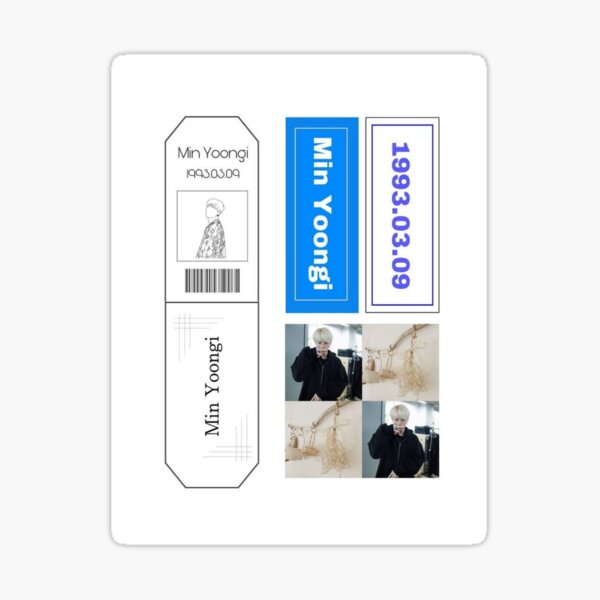 "BTS Min Yoongi Sticker Pack" Sticker for Sale by my07magicshop | Redbubble