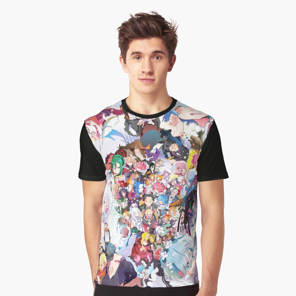 "Re:Zero all characters" T-shirt for Sale by Kurocchi | Redbubble | re ...