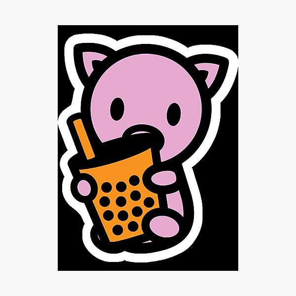 "Year Of The Pig Boba Bubble Tea Bambu Asian Food Drink Cute Animal ...
