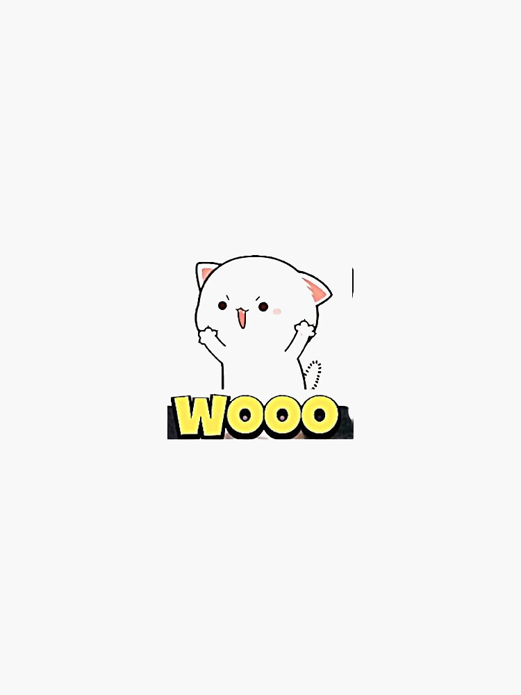 "Cute Cat Design... Woooo!" Sticker for Sale by Suchita2002 | Redbubble