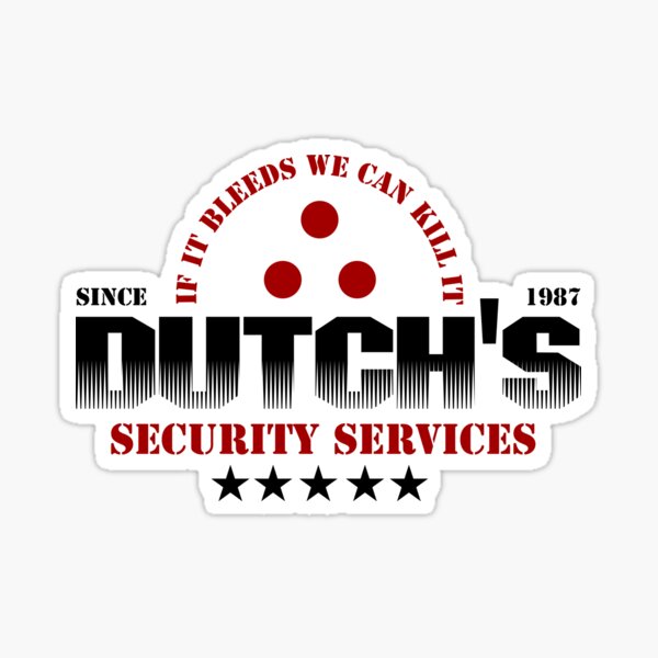 "Dutch's Security Services" Sticker for Sale by McPod | Redbubble