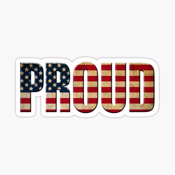 "American flag proud design" Sticker for Sale by thunhitiyawe | Redbubble