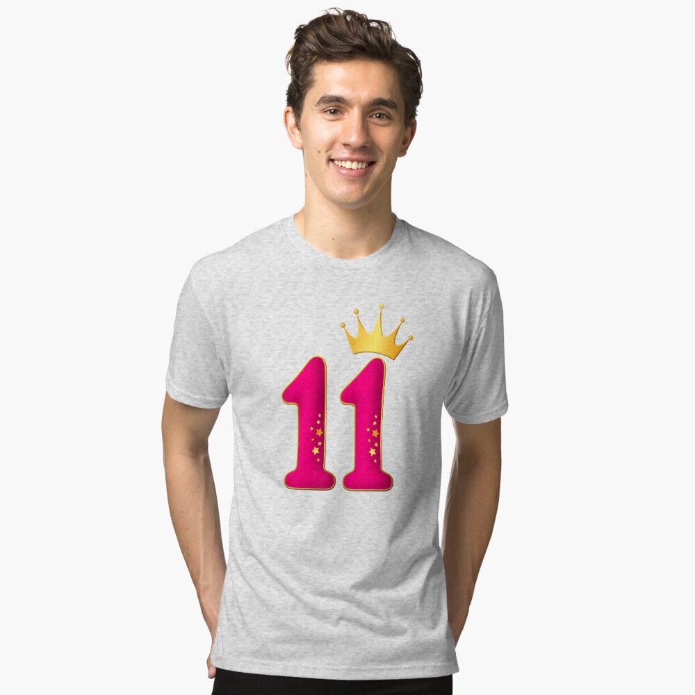 "11 Years Old, Birthday party design for girls. 11 and crown" Sticker ...