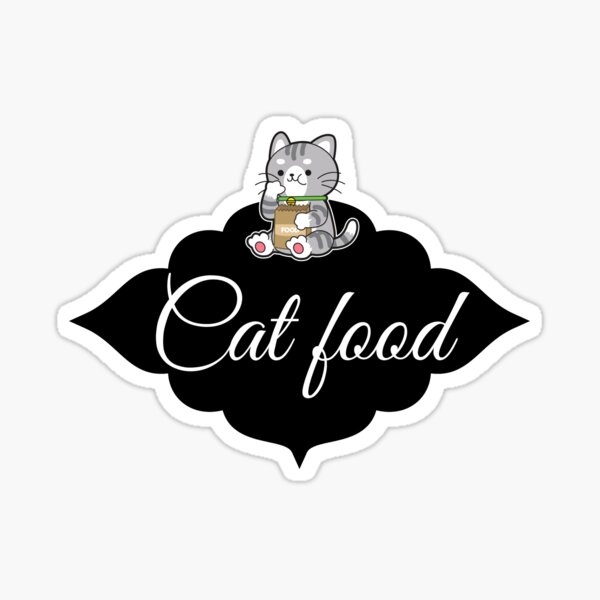"Cat Food Container Label" Sticker for Sale by GoodThingsOnly | Redbubble