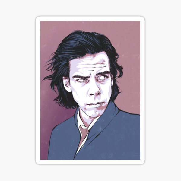 "Nick-Cave" Sticker for Sale by vrosierwomble | Redbubble