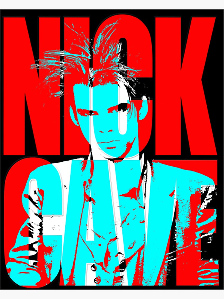 "Nick-Cave" Sticker for Sale by vrosierwomble | Redbubble
