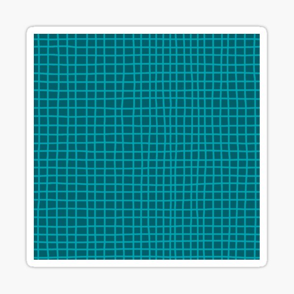 "Teal Grid" Sticker for Sale by wellingtonboot | Redbubble