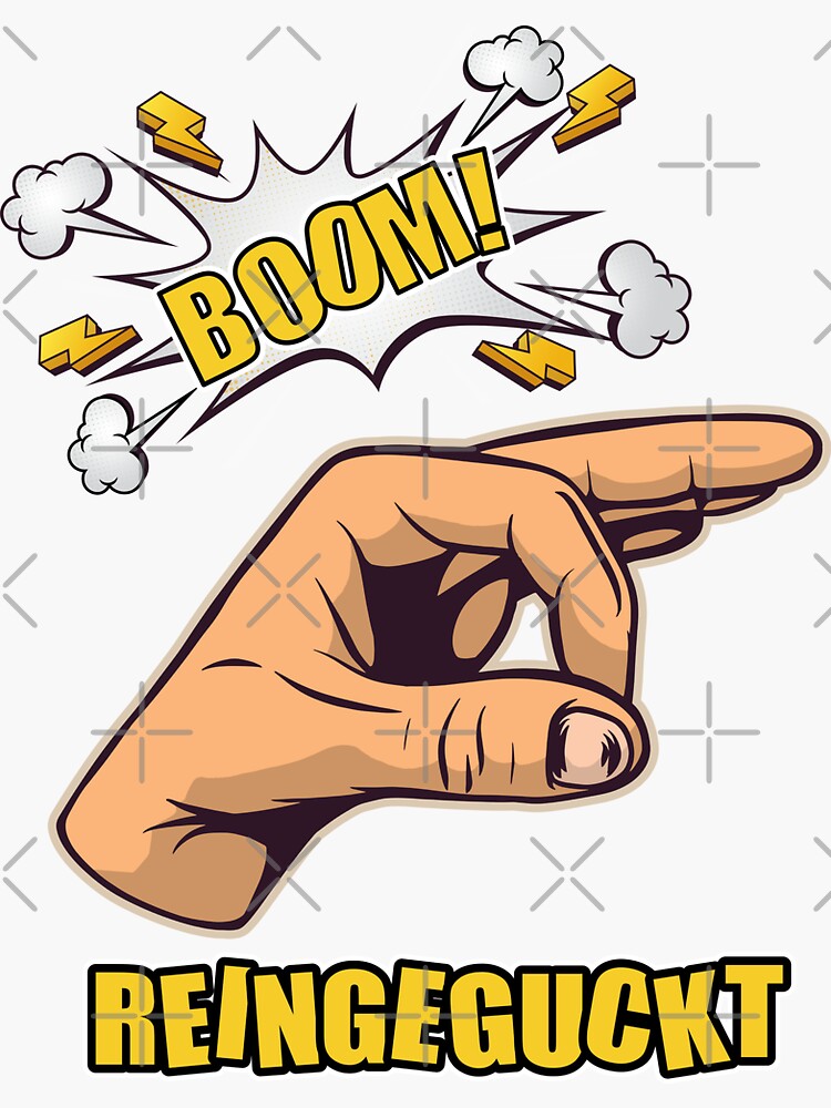 "Reingeguckt Reingeschaut Meme Prank" Sticker von WoollyWonder | Redbubble