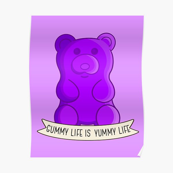 "cute gummy bear design" Poster by BaconPancakes21 | Redbubble