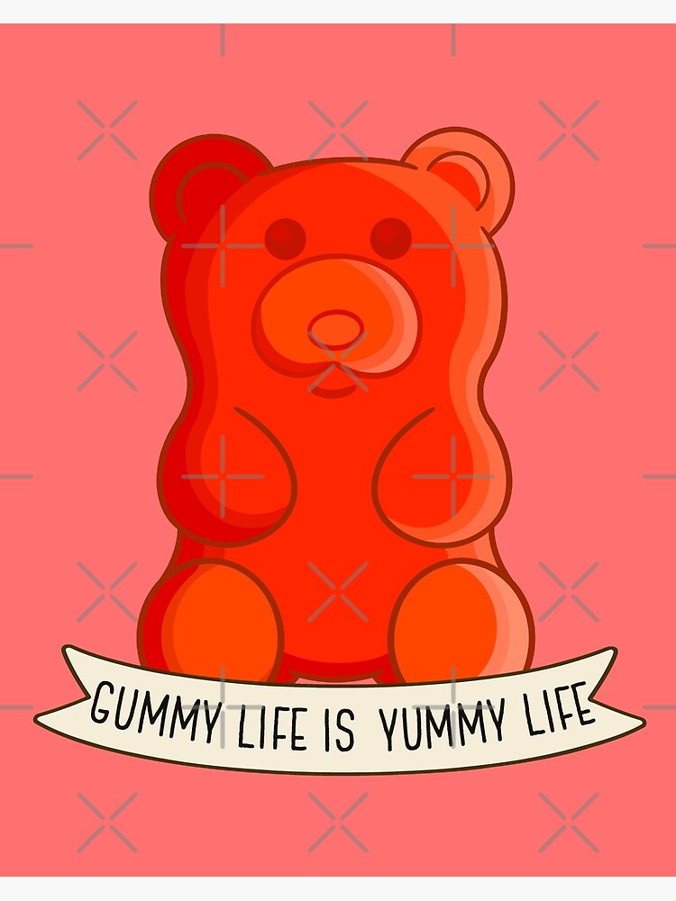 "cute gummy bear design" Poster for Sale by BaconPancakes21 | Redbubble