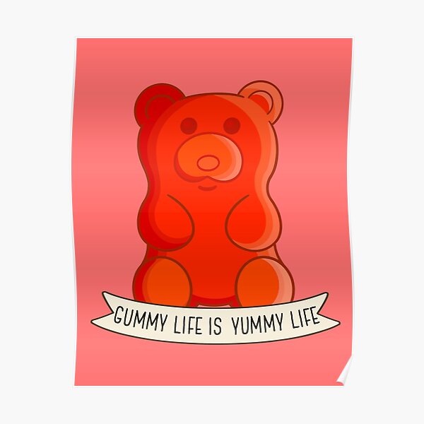 "cute gummy bear design" Poster for Sale by BaconPancakes21 | Redbubble