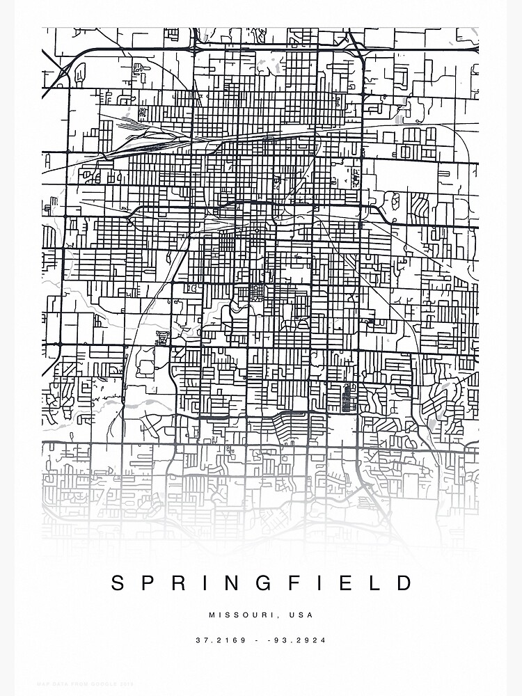 "Springfield, Missouri, USA Map Poster" Poster by TheZenSprout | Redbubble