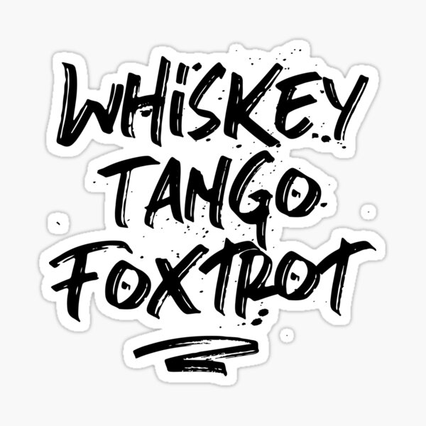 "WTF - Whiskey Tango Foxtrot Funny Pilot Phonetic Alphabet " Sticker ...