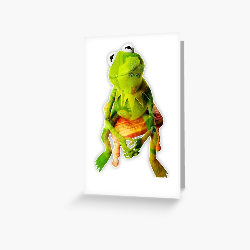 "Sesame street kermit the frog double exposure" Greeting Card for Sale ...