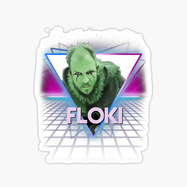 "Floki Retro 80's Triangle Vikings" Sticker for Sale by Bevatron ...