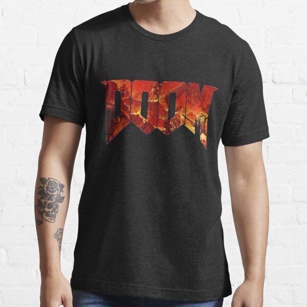 "Doom - video game logo" T-shirt for Sale by warfoo | Redbubble | doom ...
