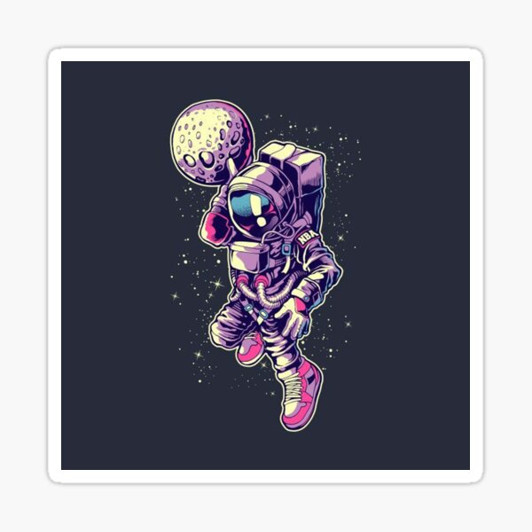 "Space dunk " Sticker for Sale by Martinmsanchez | Redbubble