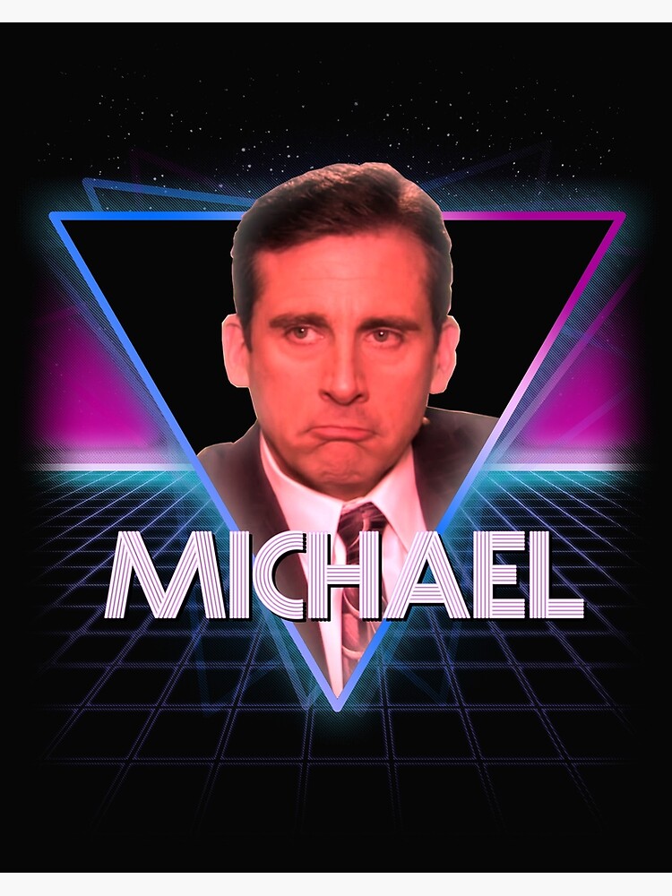 "Michael Scott Retro 80's Triangle The Office US" Poster by Bevatron ...