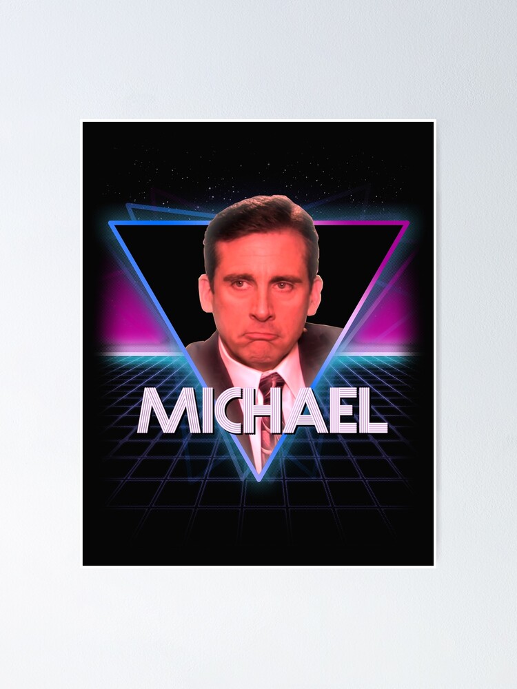 "Michael Scott Retro 80's Triangle The Office US" Poster by Bevatron ...