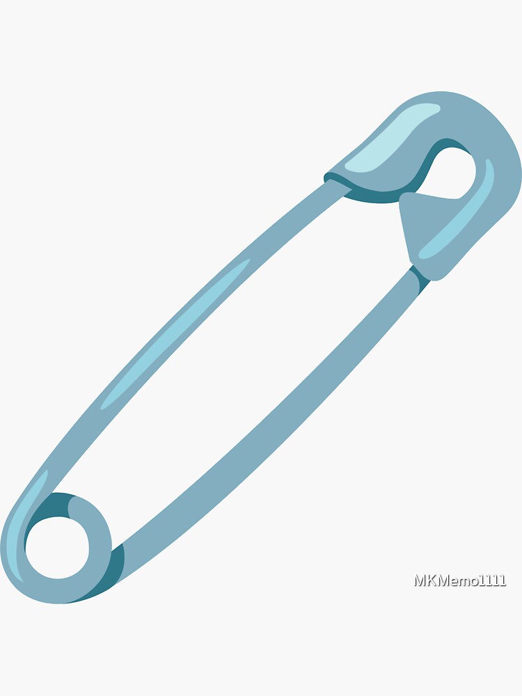 " Safety Pin" Sticker for Sale by MKMemo1111 | Redbubble