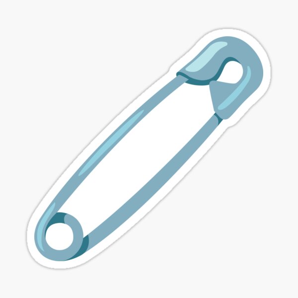 " Safety Pin" Sticker for Sale by MKMemo1111 | Redbubble